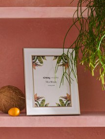 Sinsay - Rámeček na fotografie se zlatým okrajem - krémová