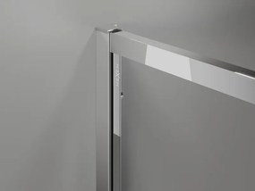 Mexen Exo-S Duo asymetrická posuvná půlkruhová sprchová kabina 90 x 80 cm, transparentní, chrom - 8132-090-080-01-00