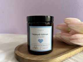 Sójová svíčka nejlepší tatínek | 180ml Vůně: Levandule