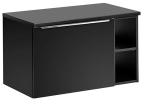 Koupelnová skříňka s deskou SANTA FE Black D80/2 | 80 cm