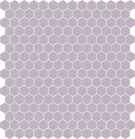 Hisbalit Skleněná mozaika fialová Mozaika 309B SATINATO hexagony 2,3x2,6 (33,33x33,33) cm - HEX309BLH