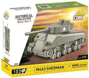 Cobi 3089 tank sherman m4a3, 1:72