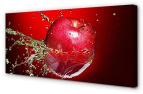Obrazy na plátně jablko kapky 120x60 cm