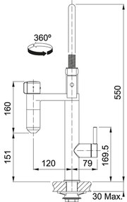 Kuchyňská baterie Franke Vital Tap Matná černá/nerez, filtrační