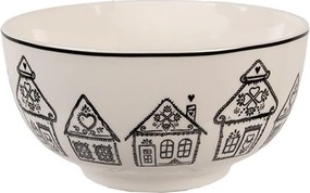 Miska s perníkovými chaloupkami Gingerbread Bliss - Ø 14*7 cm / 500 ml