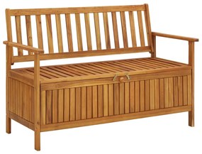 310279 vidaXL Zahradní úložná lavice 120 cm masivní akáciové dřevo