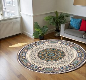 TZ Kruhový vzorovaný koberec Oriental Rozměr: 100 cm