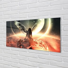 akrylový obraz Ženského křídla meteorit měsíc 100x50 cm