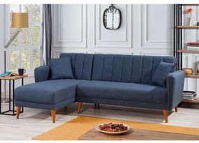 Atelier del Sofa Rohová sedací souprava Aqua Corner Left - Dark Blue, Tmavá Modrá