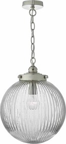 Závěsná skleněná lampa Tamara TAM0138 stříbrná průhledný