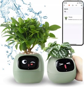 Inteligentní květináč Ivy Smart Planter, obal na květináč Plantsio Zelený