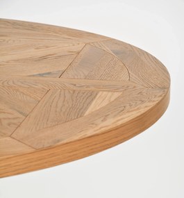 Jídelní stůl Indus 125 cm z masivu dub přírodní/grafit