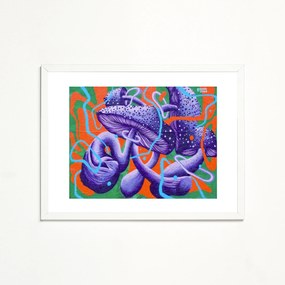 Dosy Doss | Fialové propojení Rám: Černý, Velikost: 20 x 30 cm