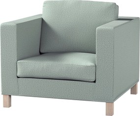 Potah na křesko IKEA Karlanda, krátký barva zelená látka pletený vzor