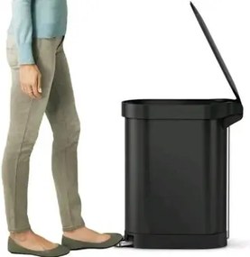 Simplehuman Slim Úzký pedálový odpadkový koš 45 l černá