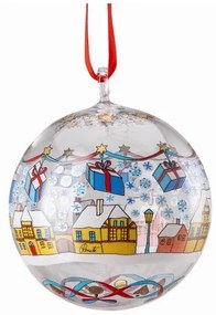 Rosenthal skleněná koule na stromeček, Vánoční trh, Ø 6 cm
