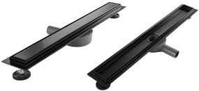 Rea Neox Pro Black, odtokový sprchový žlab 70 cm, černá matná, REA-G7802