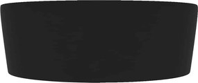 Luxusní umyvadlo s přepadem matné černé 36 x 13 cm keramické 147041