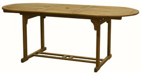 Fieldmann FDZN 4004-T Rozkládací stůl Rozměry 150/200 × 90 × 75 cm, Deska stolu s otvorem pro slunečník, Vhodné pro venkovní i vnitřní