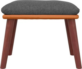 Podnožka tmavě šedá 45x29,5x35 cm textil a umělá kůže 341480