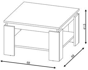 Konferenční stolek OLAF šedá beton/antracit