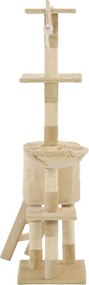 Škrabadlo pro kočky se sisalovými sloupky 138 cm béžové 170580