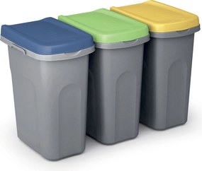 Odpadkový koš šedá/zelená plast 25L