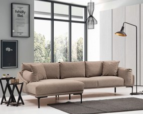 Hanah Home Rohová pohovka LEO hnědá levá 560ARE1176