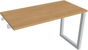 Hobis Kancelářský pracovní stůl k řetězení Hobis UEO 1200R, bílá RAL 9016, deskaakát