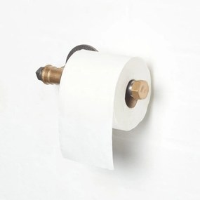 Držák na toaletní papír Boru černý/zlatý
