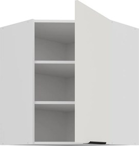 ARIA wh | horní kuchyňská skříňka 60x60 GN-72 1F (45°) rohová s policemi | 60x60 cm | bílá