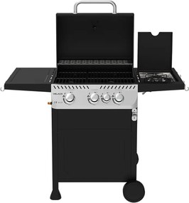 Velaco Plynový BBQ gril s boční plotýnkou, poličkou a krycí plachtou - APOLLO-B, 3+1 hořák