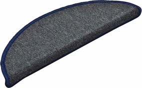 Schodové rohože 30 ks 56 x 17 x 3 cm tmavě šedé a modré, půlkulaté 3365743