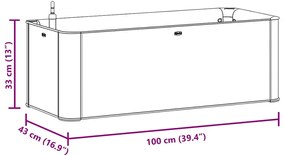 vidaXL Marketos Zahradní vyvýšený záhon se samozavlažováním bílý 100x43x33 cm