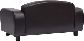 Pohovka pro psy hnědá 80 x 50 x 40 cm umělá kůže 170966