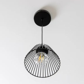 Brilagi - LED Lustr na lanku CERIA WIRE 1xE27/40W/230V pr. 21 cm černá