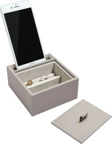 Dokovací stanice a krabička na šperky Stackers jednoduchá taupe