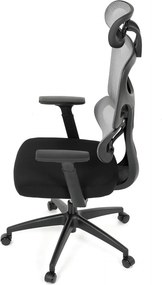 Ergonomická kancelářská židle LEXON - šedá síťovina