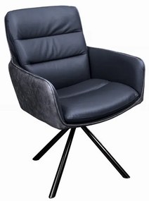 Židle Big George kožená antracitová područka/ 43636