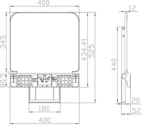 Mereo, Mereo Sedátko do sprchy s podpůrnou nohou, duroplast, bílé, MER-CSS121P
