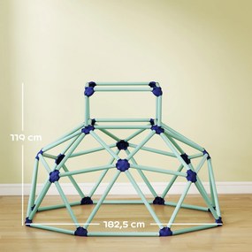AIYAPLAY lezecký dóm Ø182,5 cm — odolný vůči UV, nepromokavý venkovní lezecký prostor pro děti do 90 kg, 3–8 let, plast, modrý