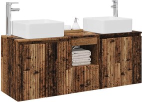 Sada koupelnových skříněk 3 ks Staré dřevo 53 x 35 x 63 cm 3405665