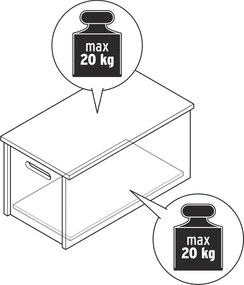 Tchibo - Stohovatelný úložný box s víkem - barva: hnědá