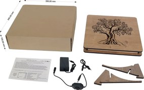 Li-Go "Dub" lampa 31x31 cm provedení povrchu: ořech