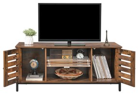 Songmics Televizní stolek industriální 2 dvířka 110 x 40 cm