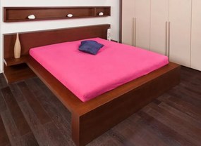 Wooline Froté prostěradlo 90x200 cm, barva růžová