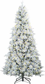 Umělý Skládací Vánoční Strom s stojanem Bílá 210 cm PE a PVC 3397493