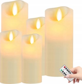 Set 5 x Led Svíčka Efekt Plamene Náplň Do Hřbitovních Svíček Na Vánoce