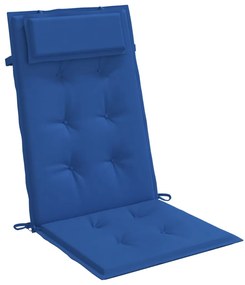 Podušky na židli vysoké opěradlo 6 ks královsky modré oxford - Default Title