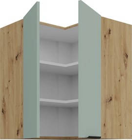ARIA st | horní kuchyňská skříňka 60x60 GN-72 2F (90°) rohová s policemi | 60x60 cm | artisan/aquamarine